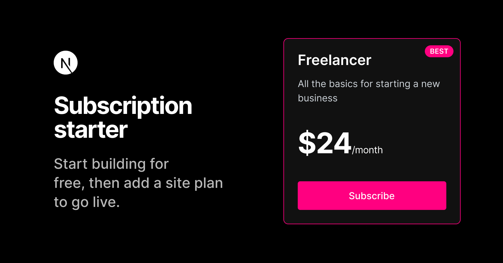 Next.js Subscription Starter
